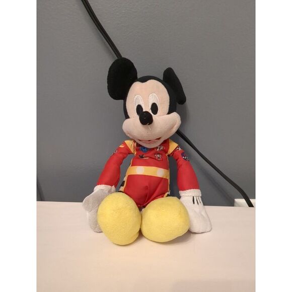 Disney | Toys | Mickey Mouse Nascar Race Car Driver Plush Pit Crew ...